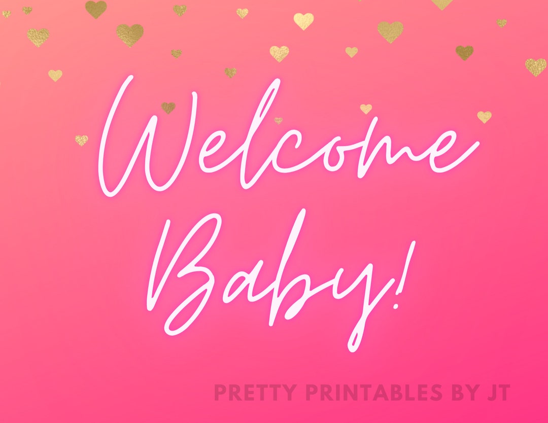 Welcome Baby Printable Card - Etsy