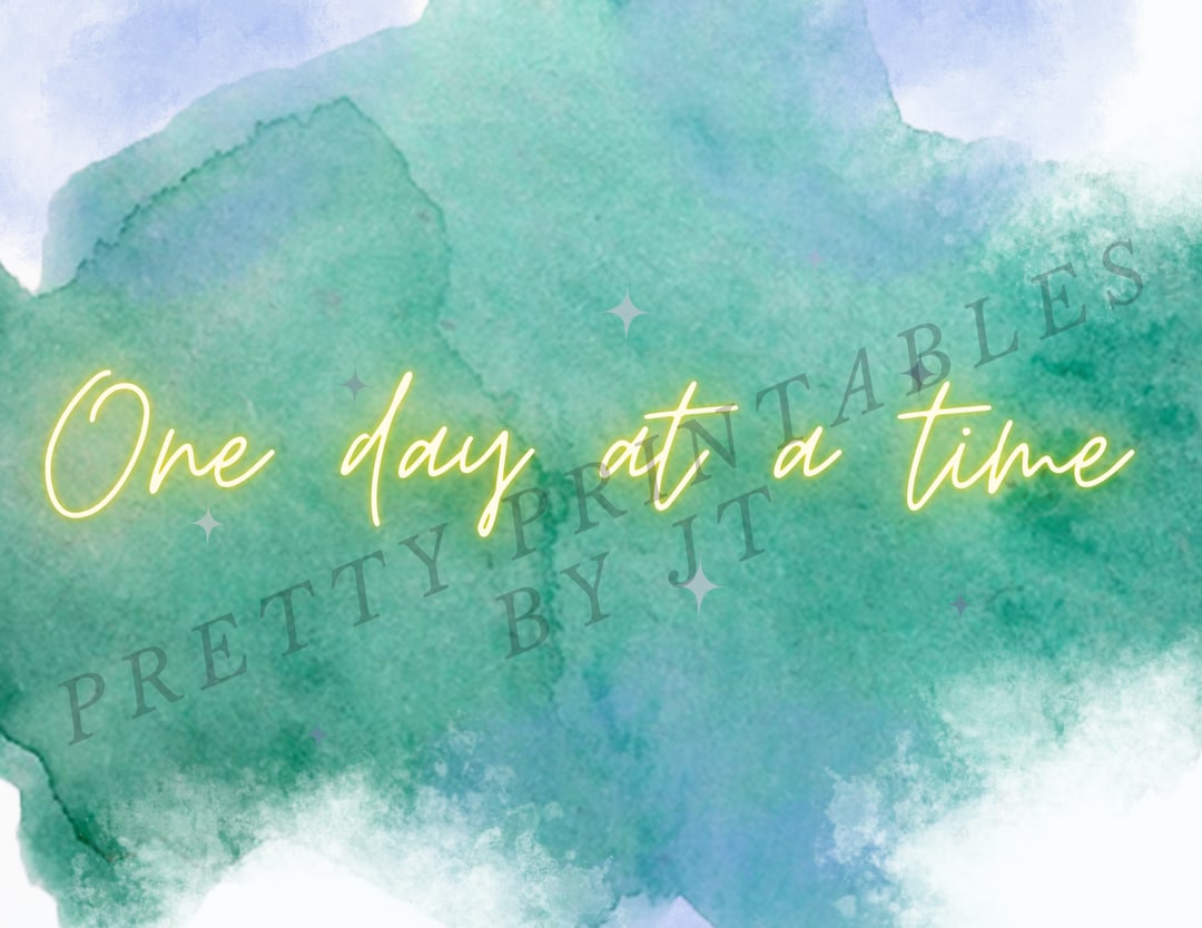One Day at at Time Affirmation Card - Etsy