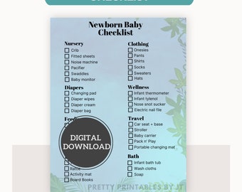 Newborn Baby Printable Checklist - Etsy
