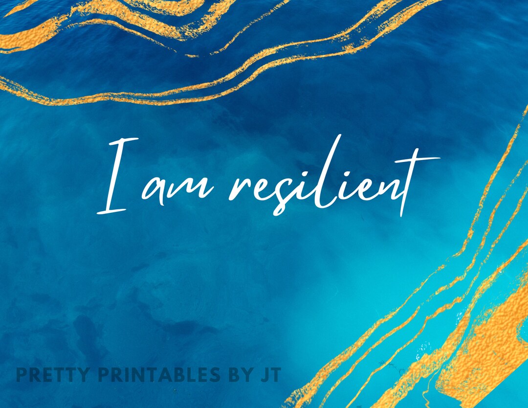 I Am Resilient Printable Affirmation Card - Etsy