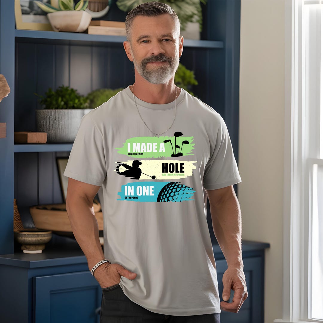 Hole in One Golf Tshirt, Bogie, Golf Humor, Unisex Garment-dyed T-shirt ...