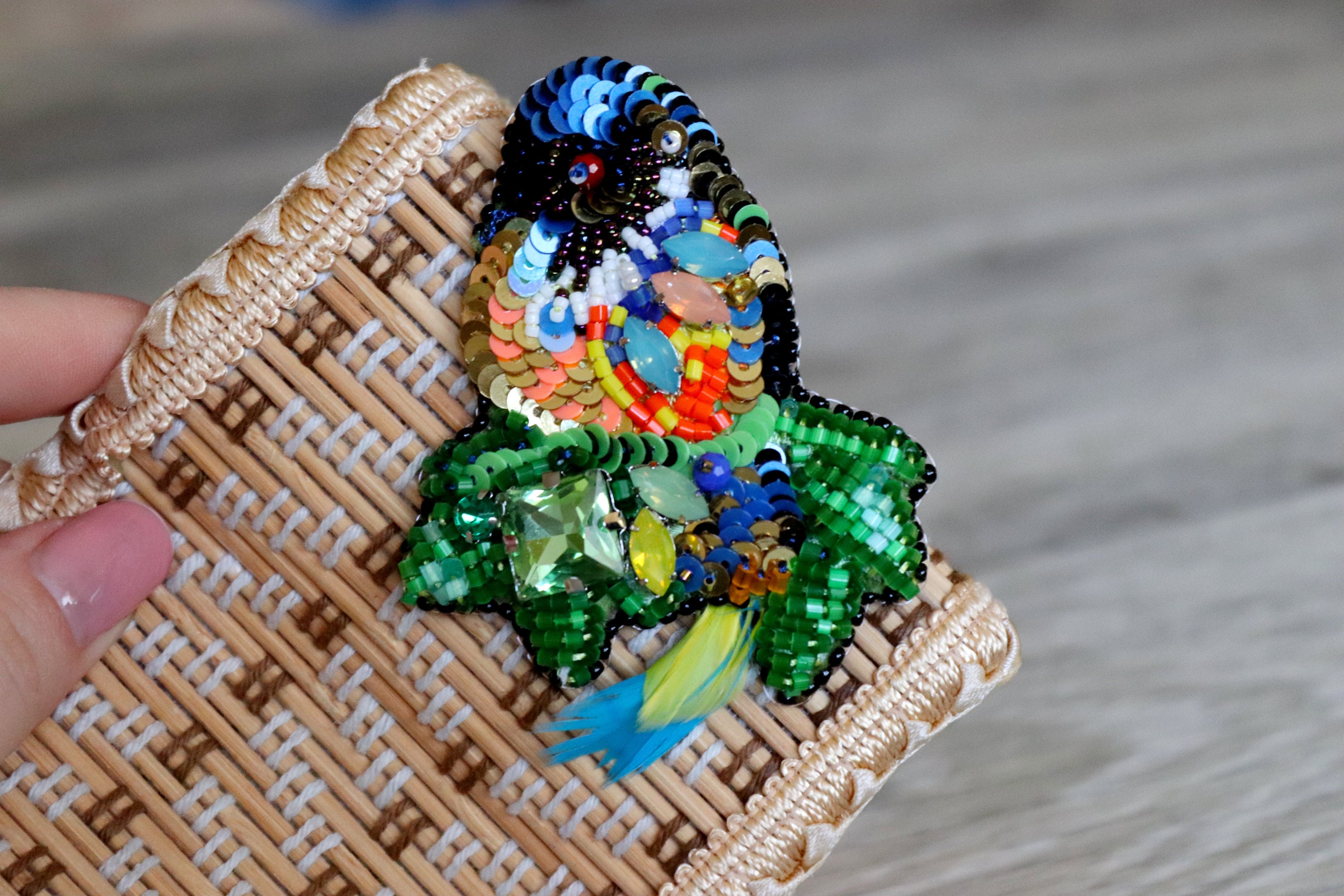 Brooch Embroidery Brooch Bead embroidered Brooch Beadwork | Etsy