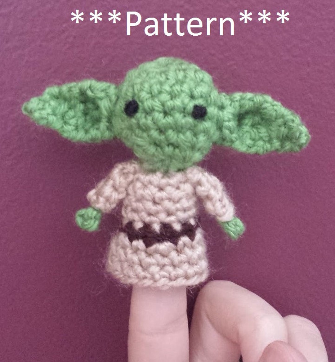 Yoda Crochet Finger Puppet Pattern, Star Wars Finger Puppet Pattern ...