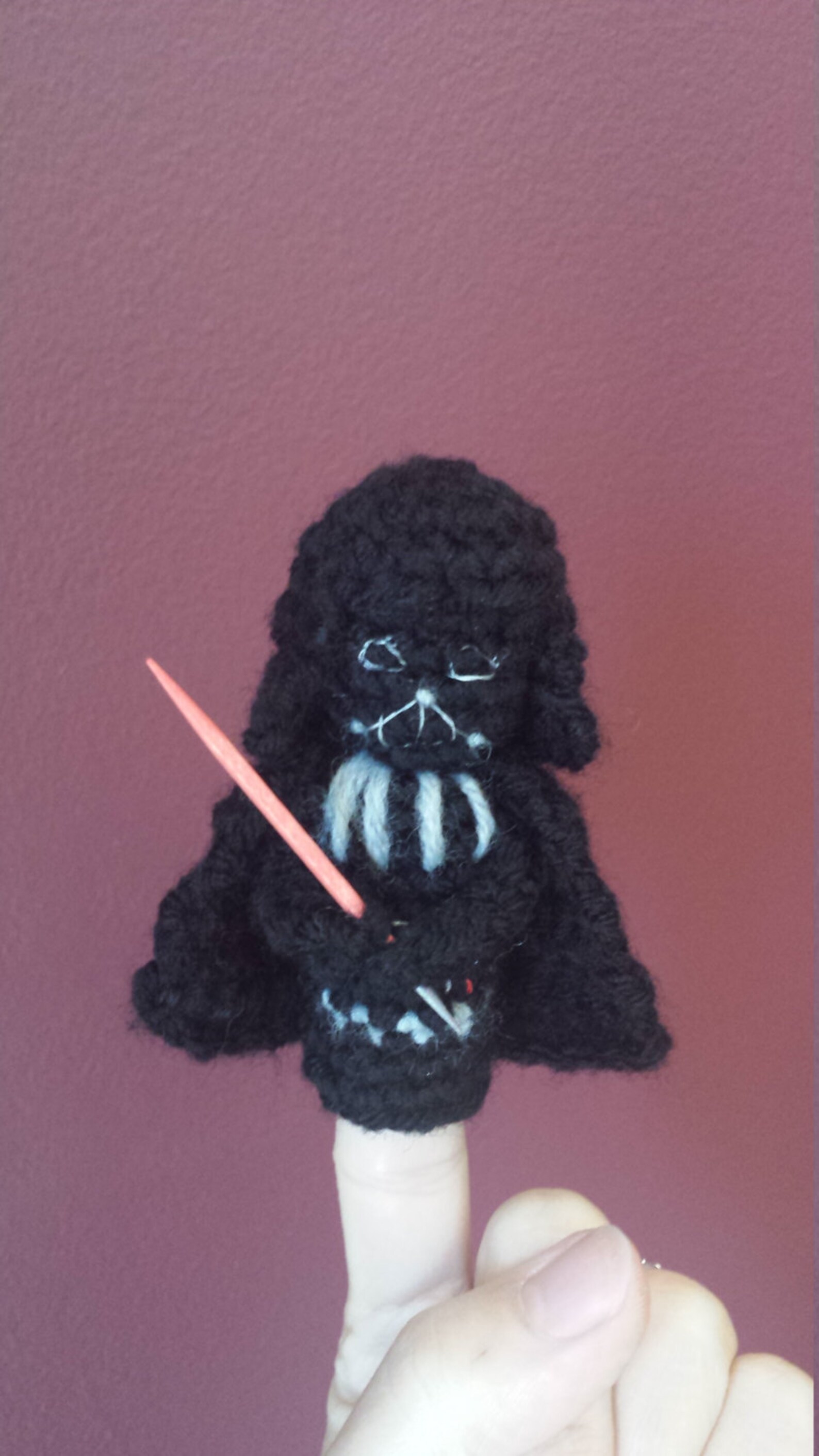 Star Wars Crochet Finger Puppet Patterns, Darth Vader, Luke Skywalker ...