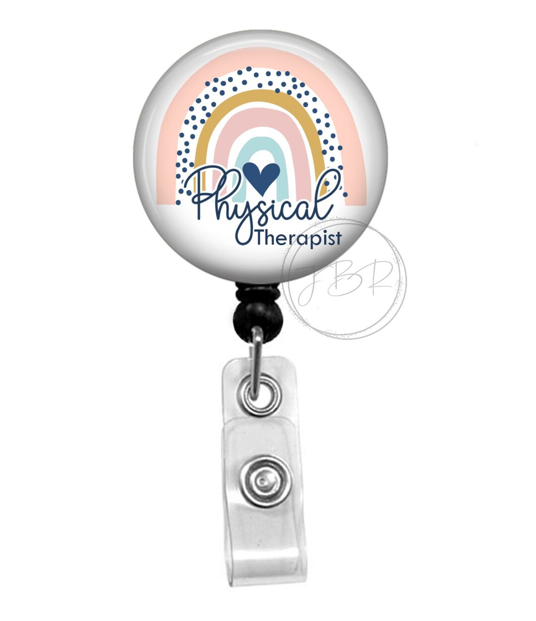 Rainbow Physical Therapist Badge Reel Holder - PT Badge Reel - Physical ...