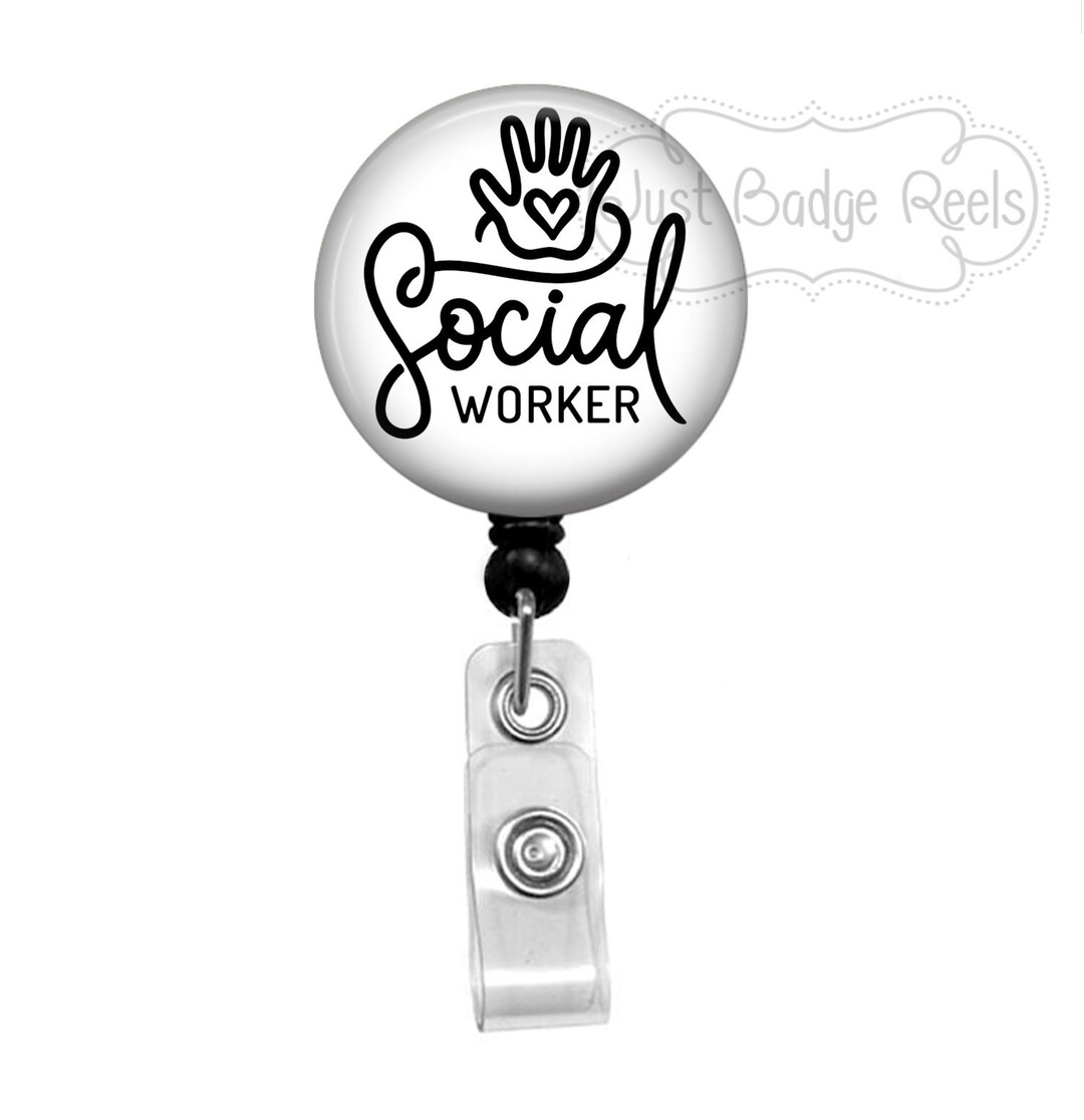 Social Worker Badge Reel Holder - SW Badge Reel - Social Worker Gift ...