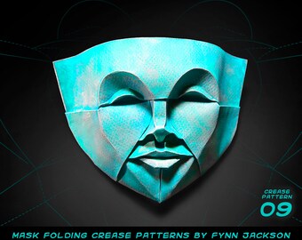 Fold Origami Pattern Mask - Etsy