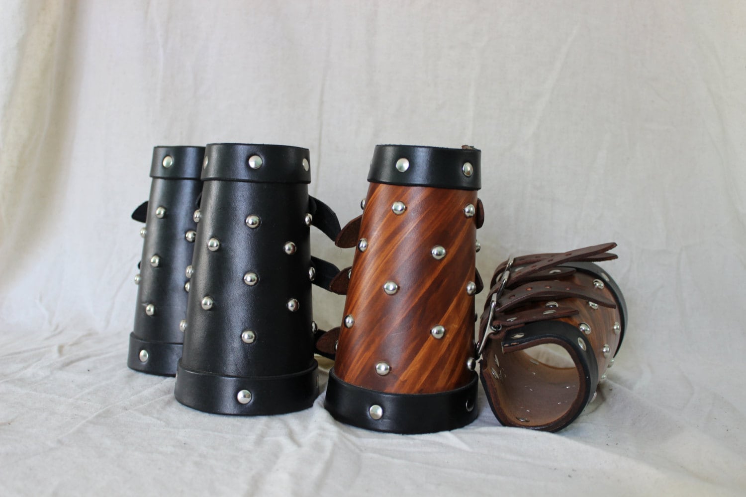Leather Armor: Studded Warrior Bracers | Etsy