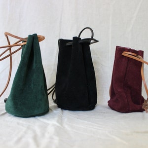 Suede Leather Drawstring Pouch, Dicebag - Etsy