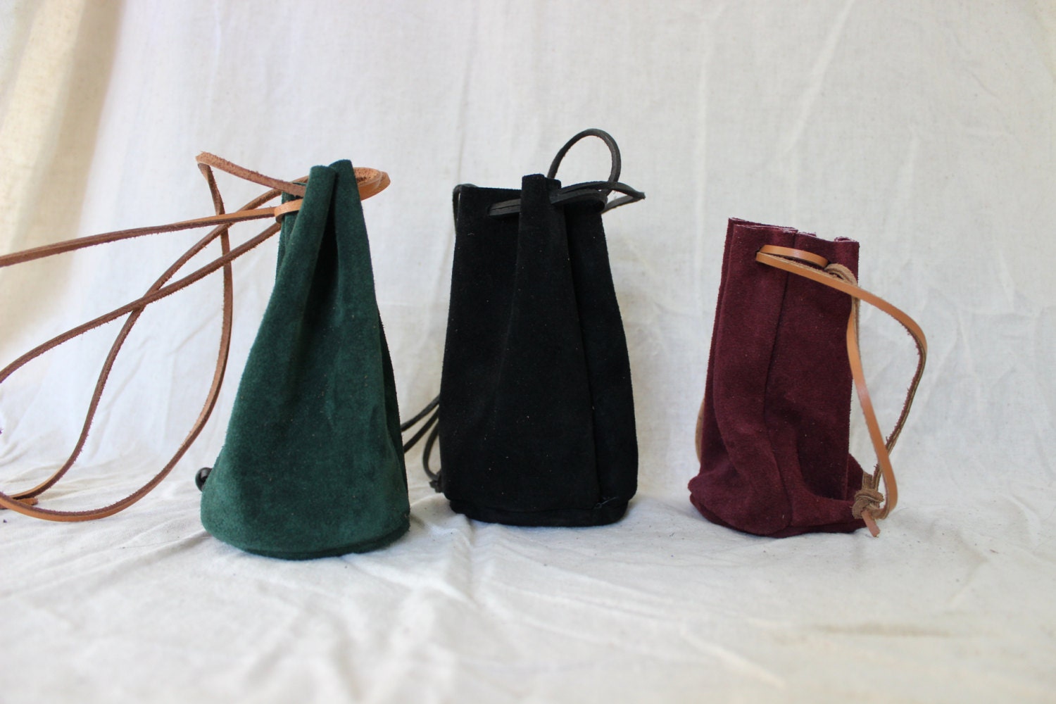 Suede Leather Drawstring Pouch Dicebag | Etsy