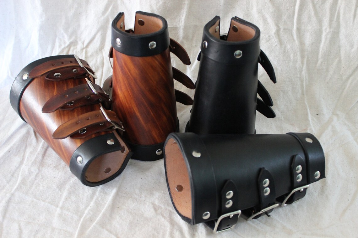 Leather Armor: Banded Warrior Bracer - Etsy