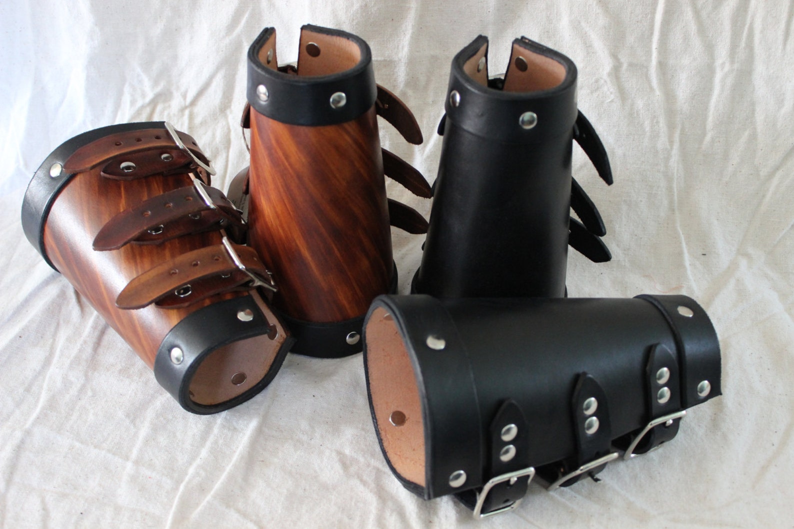 Leather Armor: Banded Warrior Bracer - Etsy