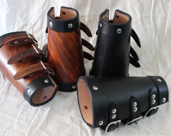 Leather Armor: Banded Warrior Bracer - Etsy