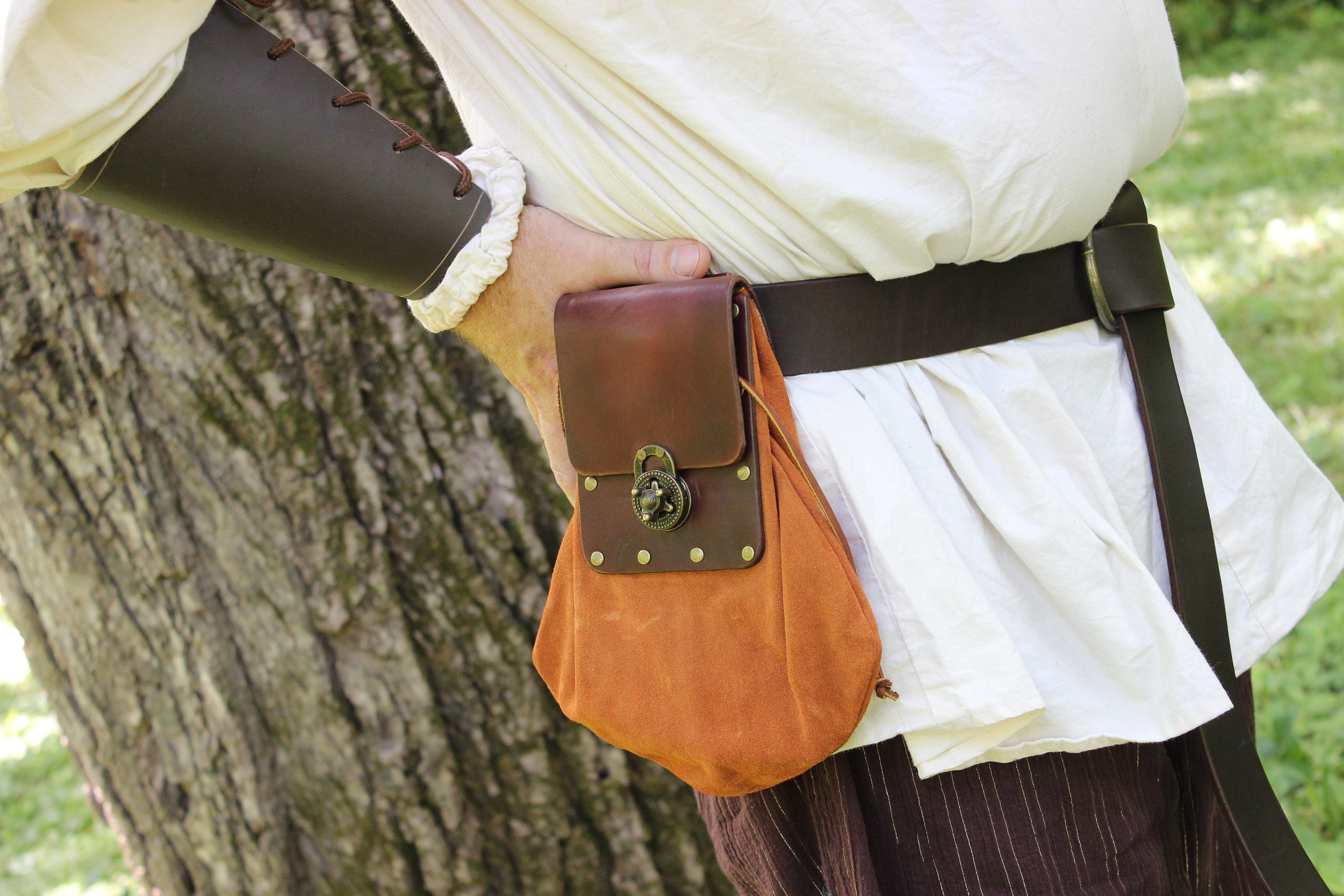Suede Leather Belt Pouch - Etsy