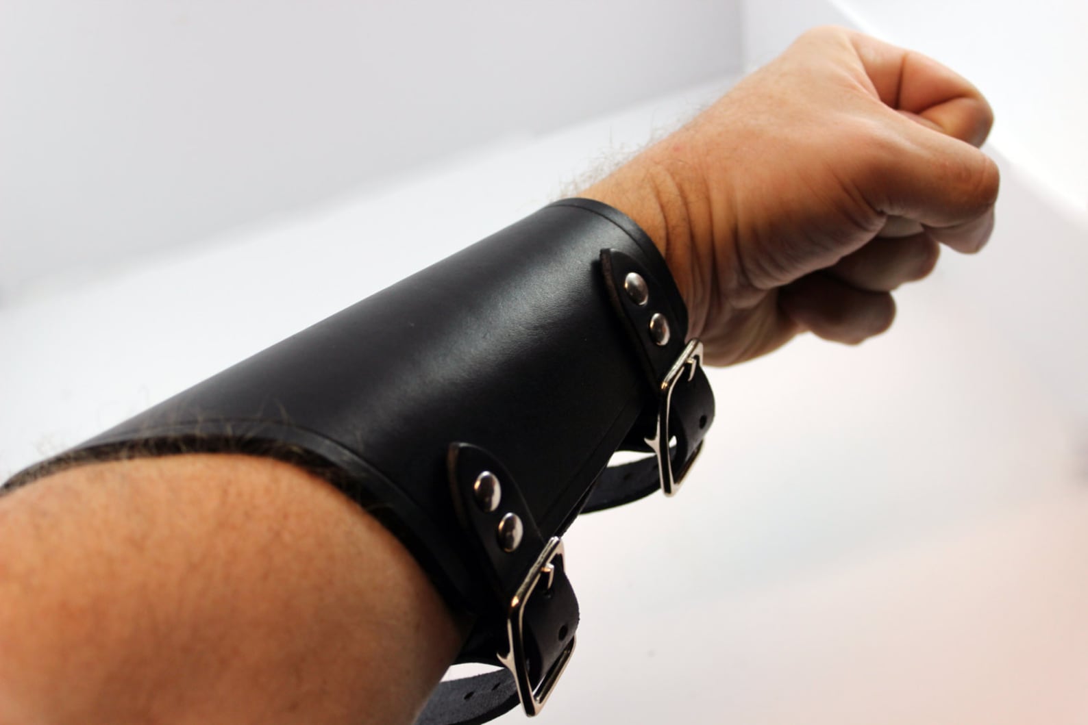 Buckled Leather Bracers - Etsy