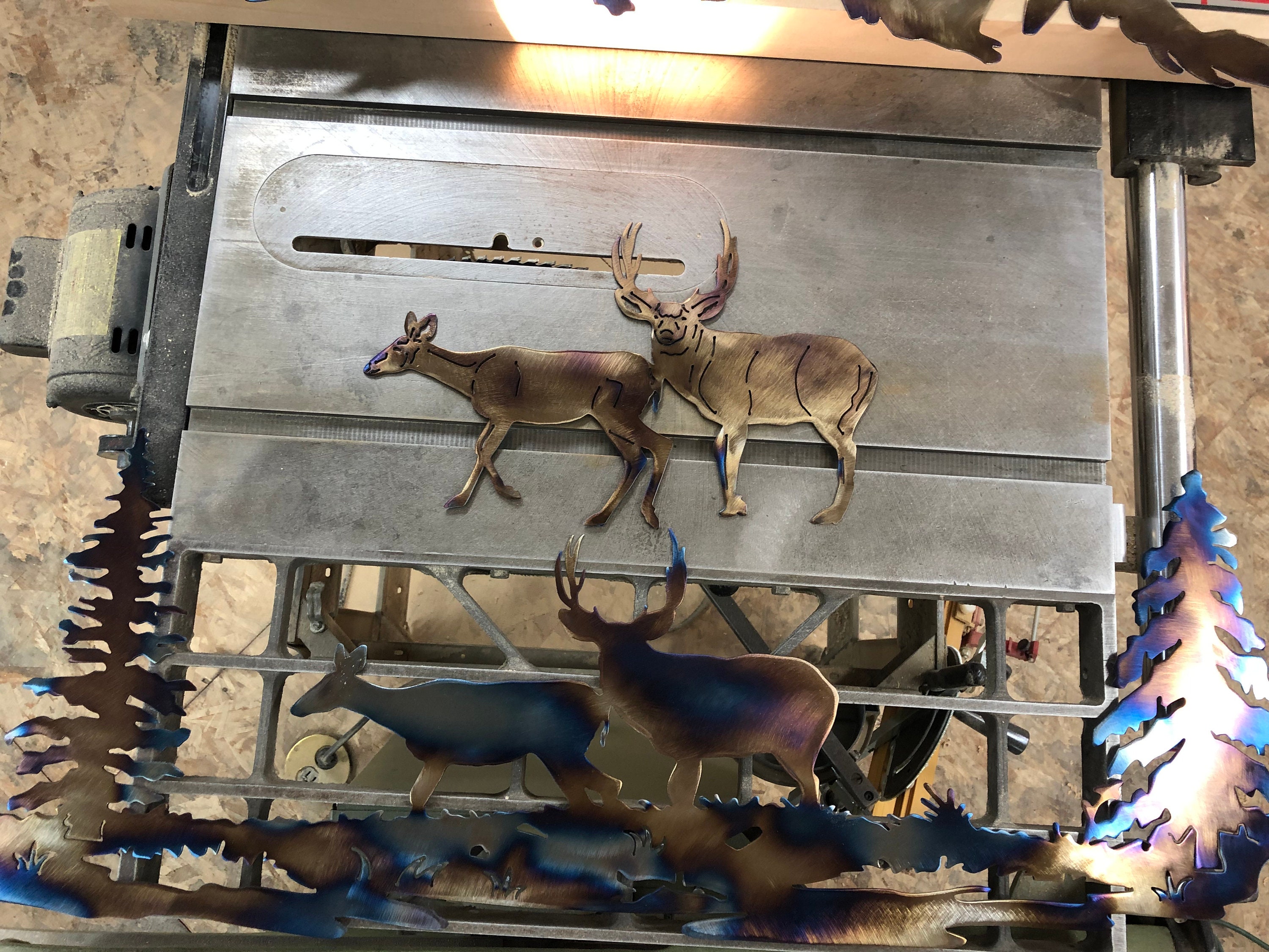 Mountain Scene Metal Cutout Plans Deer Plasma, Waterjet, or Laser ...