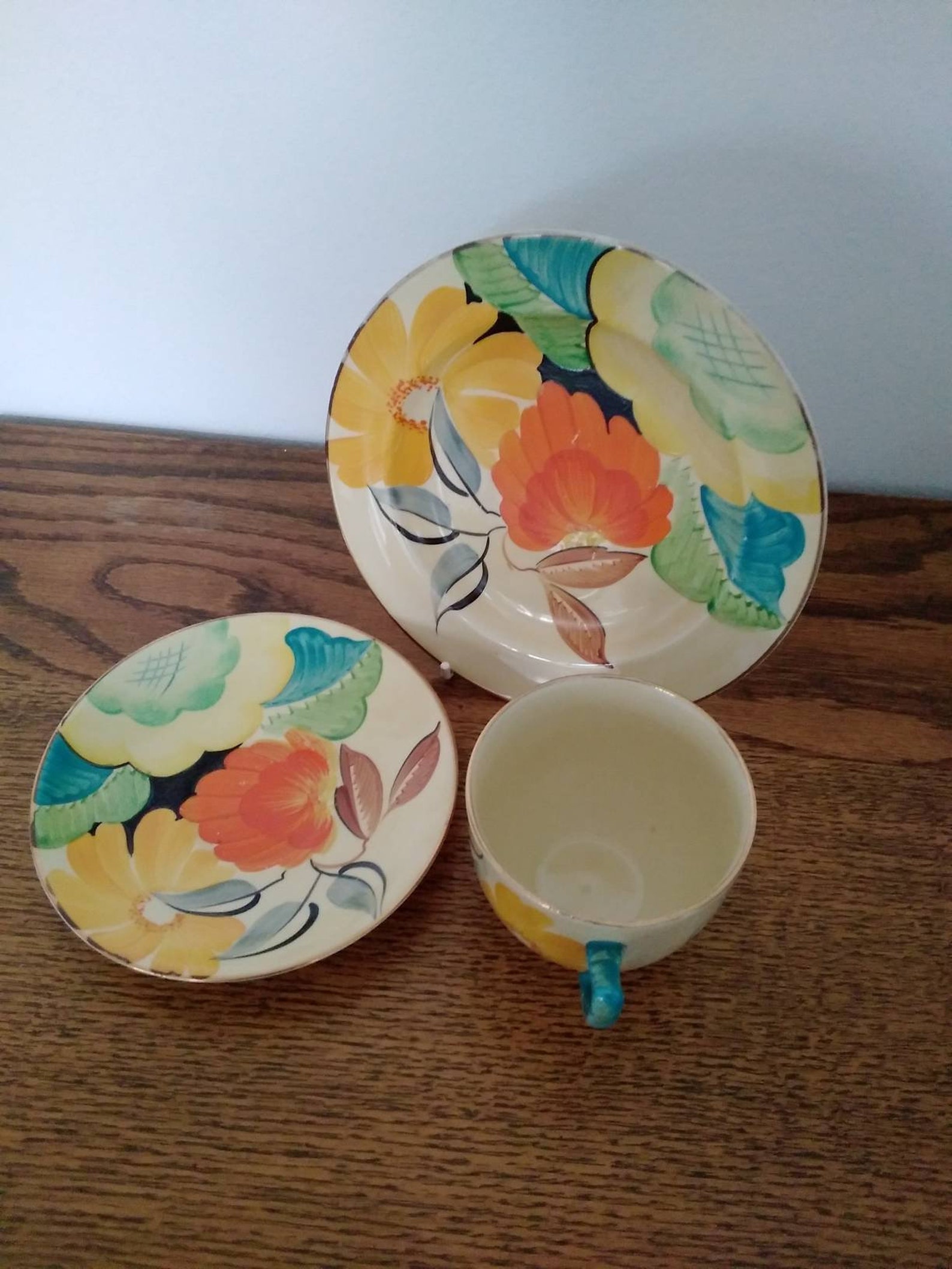 Grays Pottery Floral Trio C1930 - Etsy