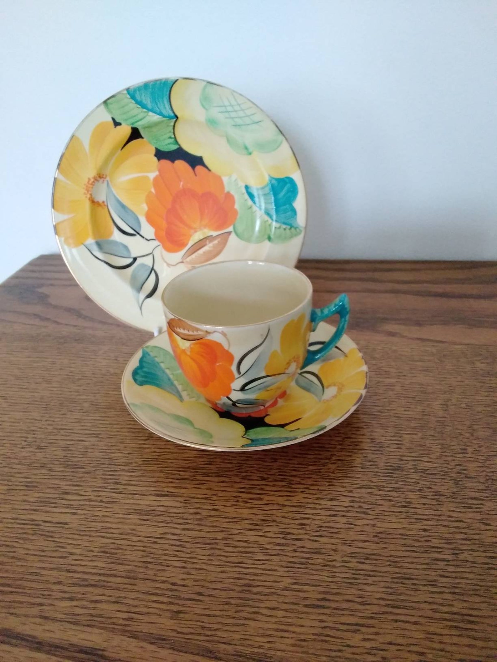 Grays Pottery Floral Trio C1930 - Etsy
