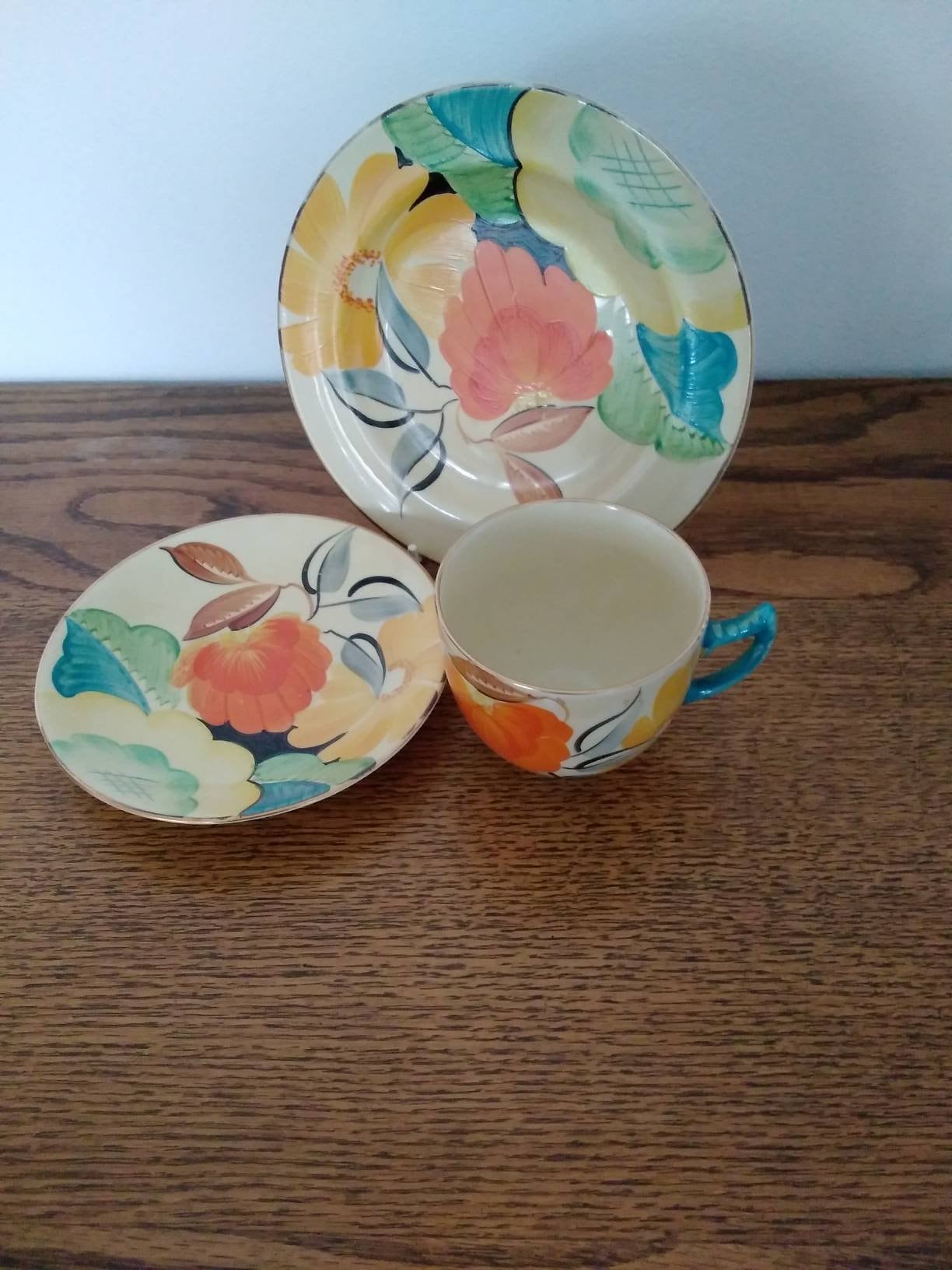 Grays Pottery Floral Trio C1930 - Etsy