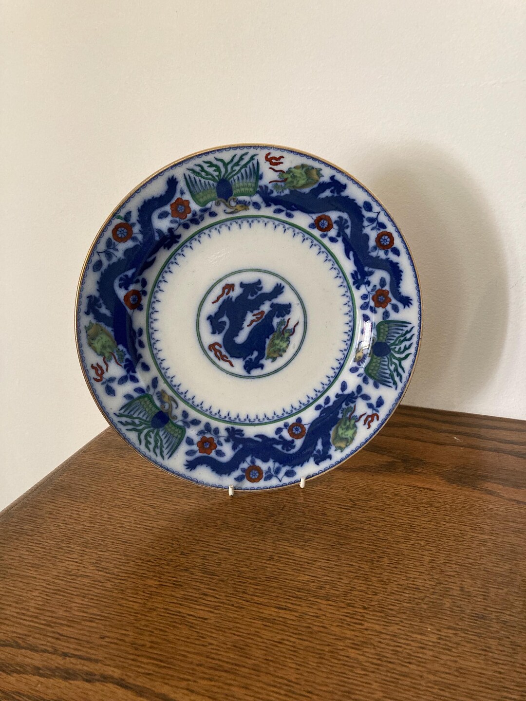 Minton Chinese Dragon Plate C1879 - Etsy