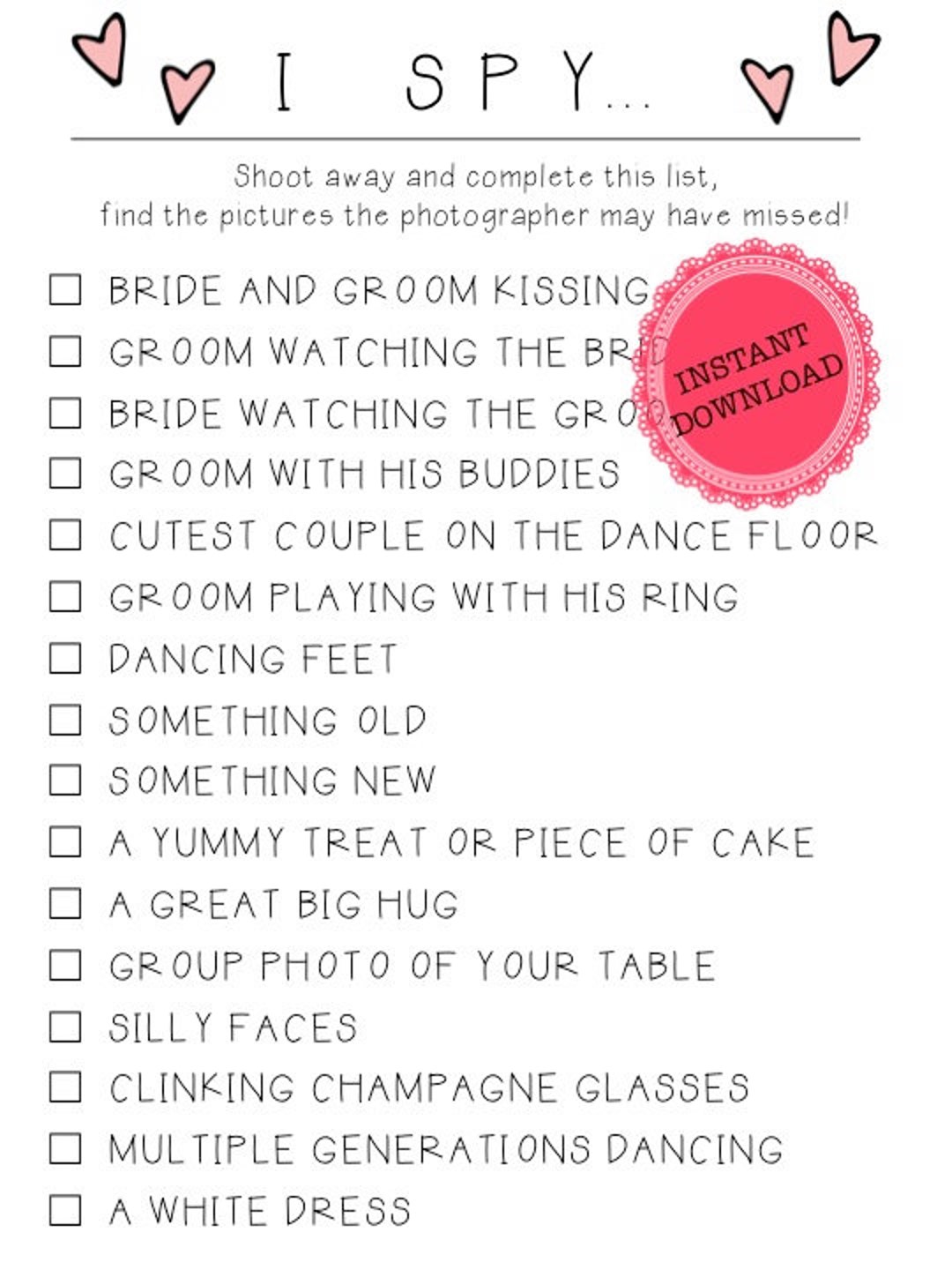 PRINTABLE INSTANT DOWNLOAD I Spy Picture Hunt Game - 8.5x11" - Etsy