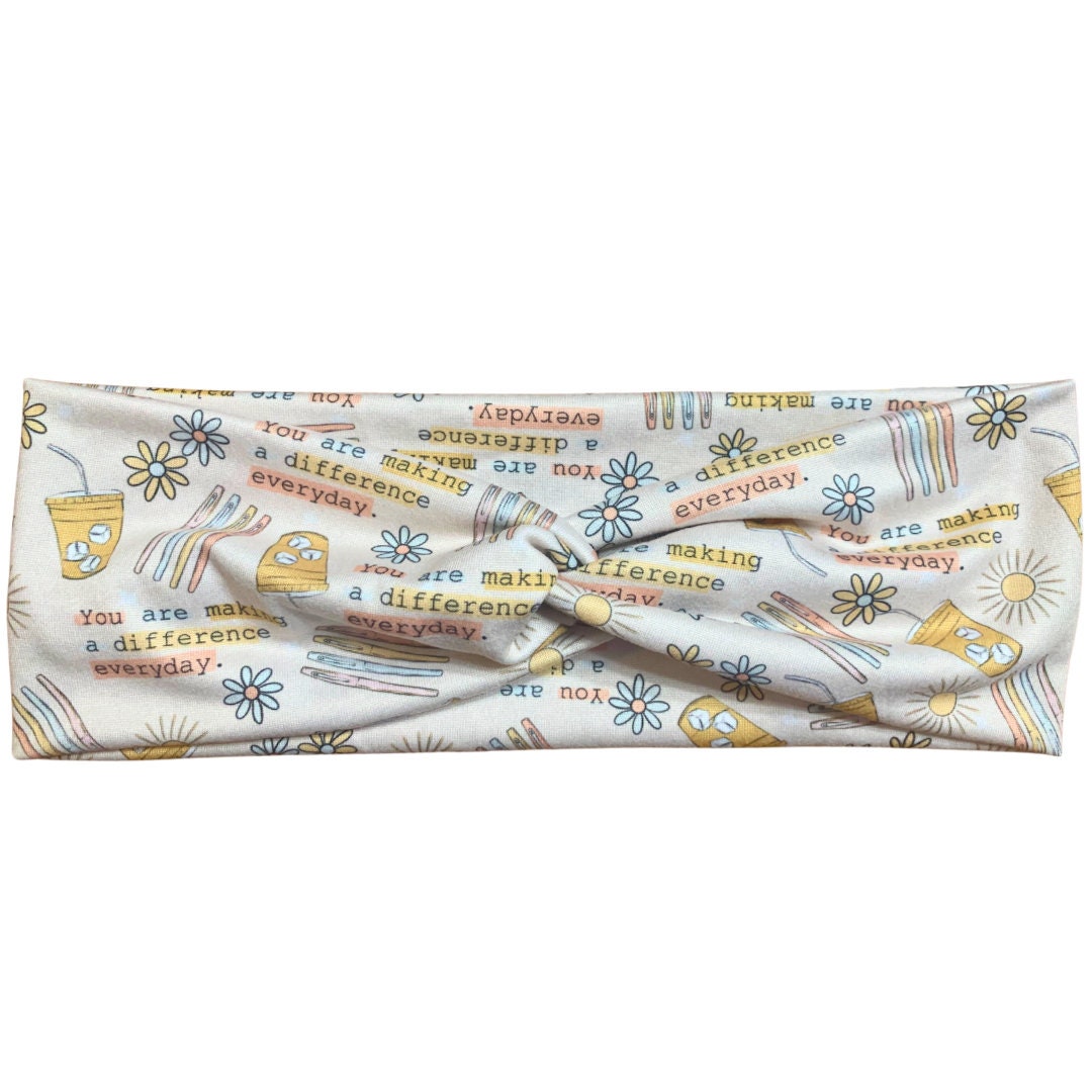 Teacher Appreciation Headband - Flair Pens, Iced Coffee Faux Knot - Etsy