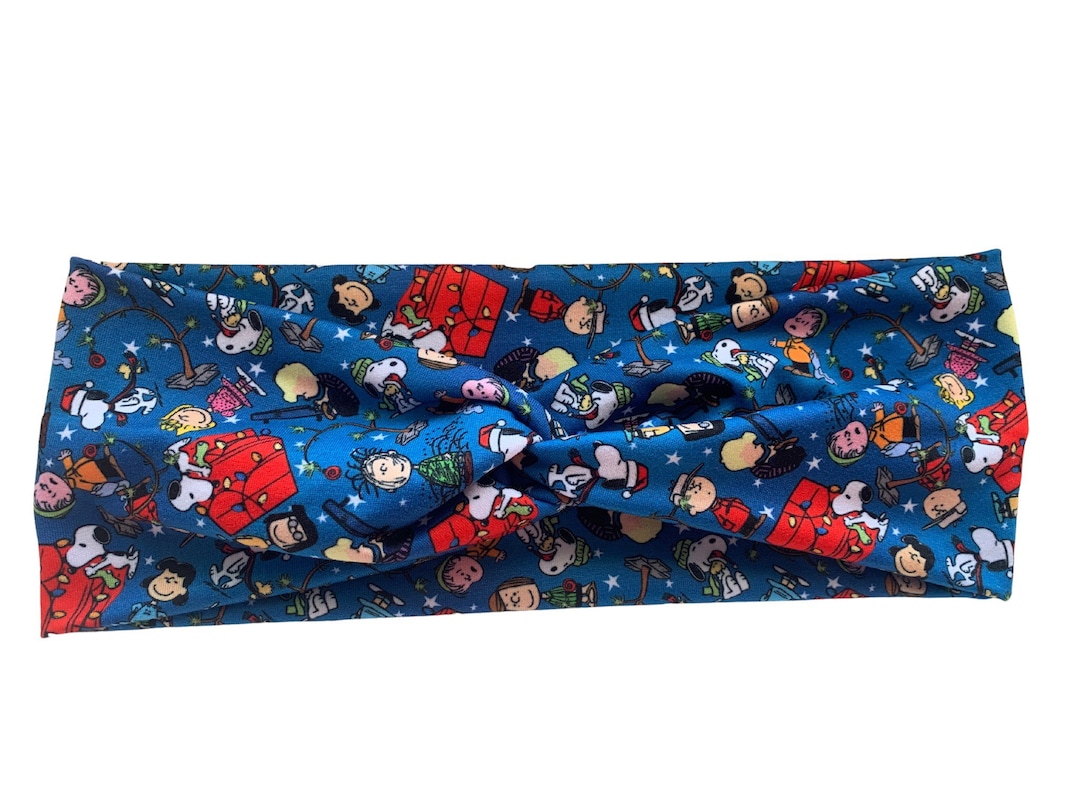 Peanuts Blue Soft Butter Fabric Faux Knot Adult Headband - Etsy