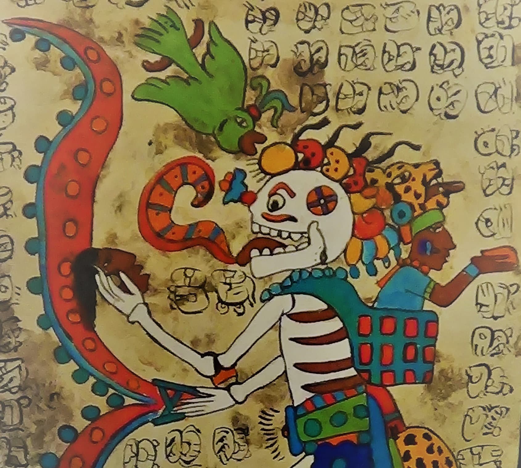 DIOS MAYA DE La Muerte Deidad de la Muerte Maya Pintura de | Etsy