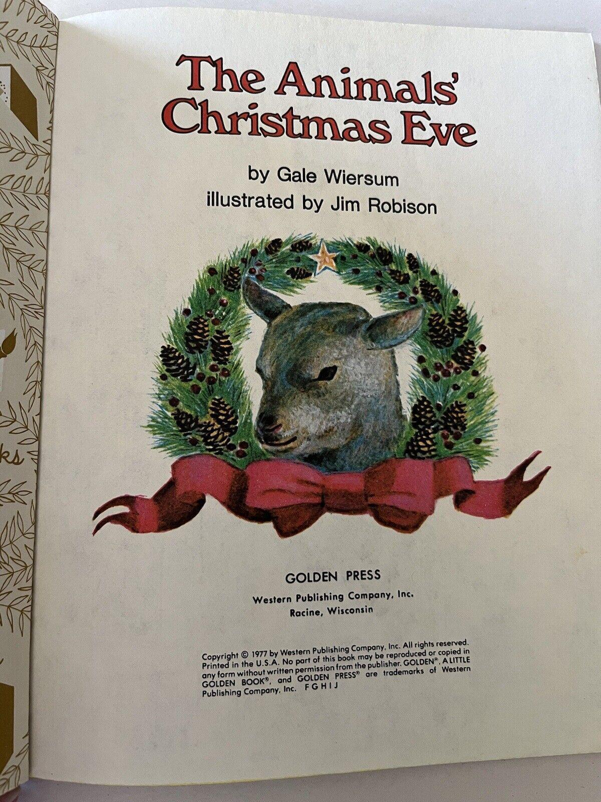 Vintage A Little Golden Book the Animals' Christmas Eve Children's Book ...
