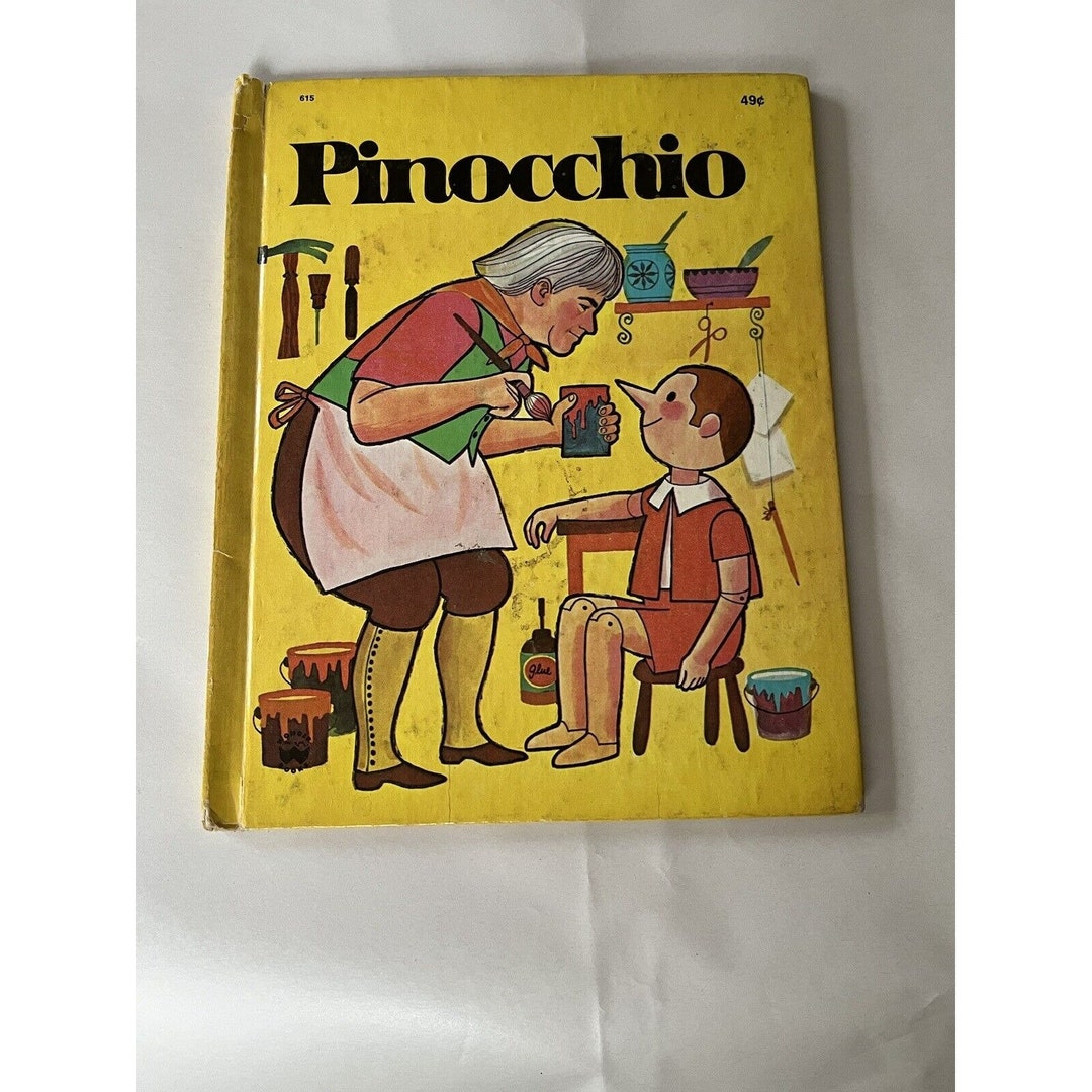 Vintage Pinocchio Children's Hardcover Book by Evelyn Andreas 1976 - Etsy