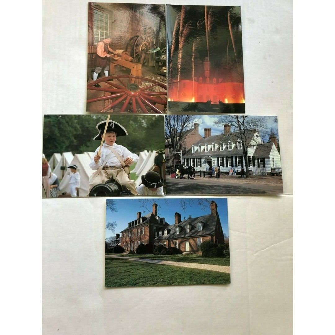 Vintage Colonial Willamsburg Post Cards 1990's Set of 5 the Capitol ...