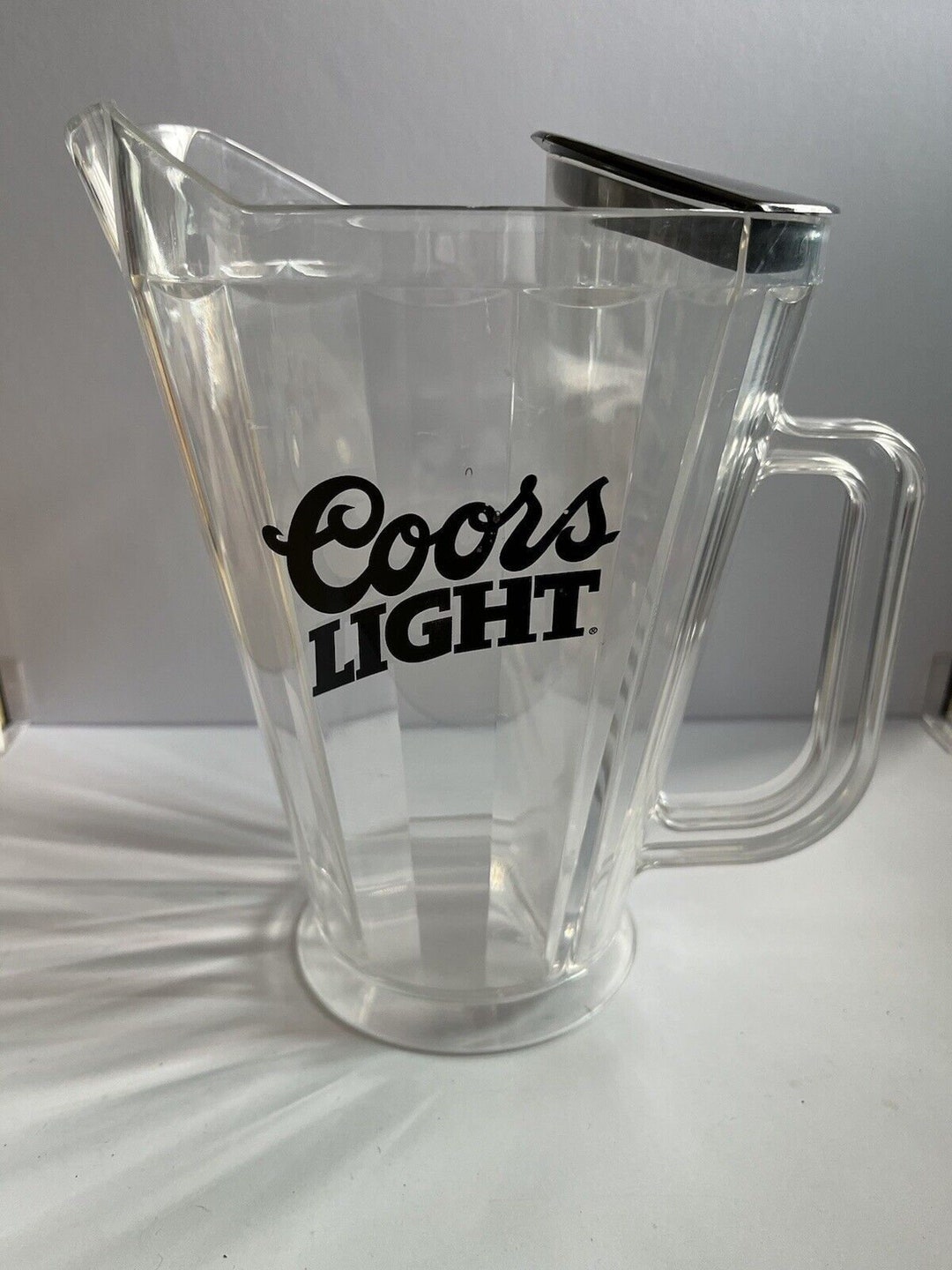 Vintage Coors Light Beer Pitcher With Ice Compartment Plastic 9" TALL ...