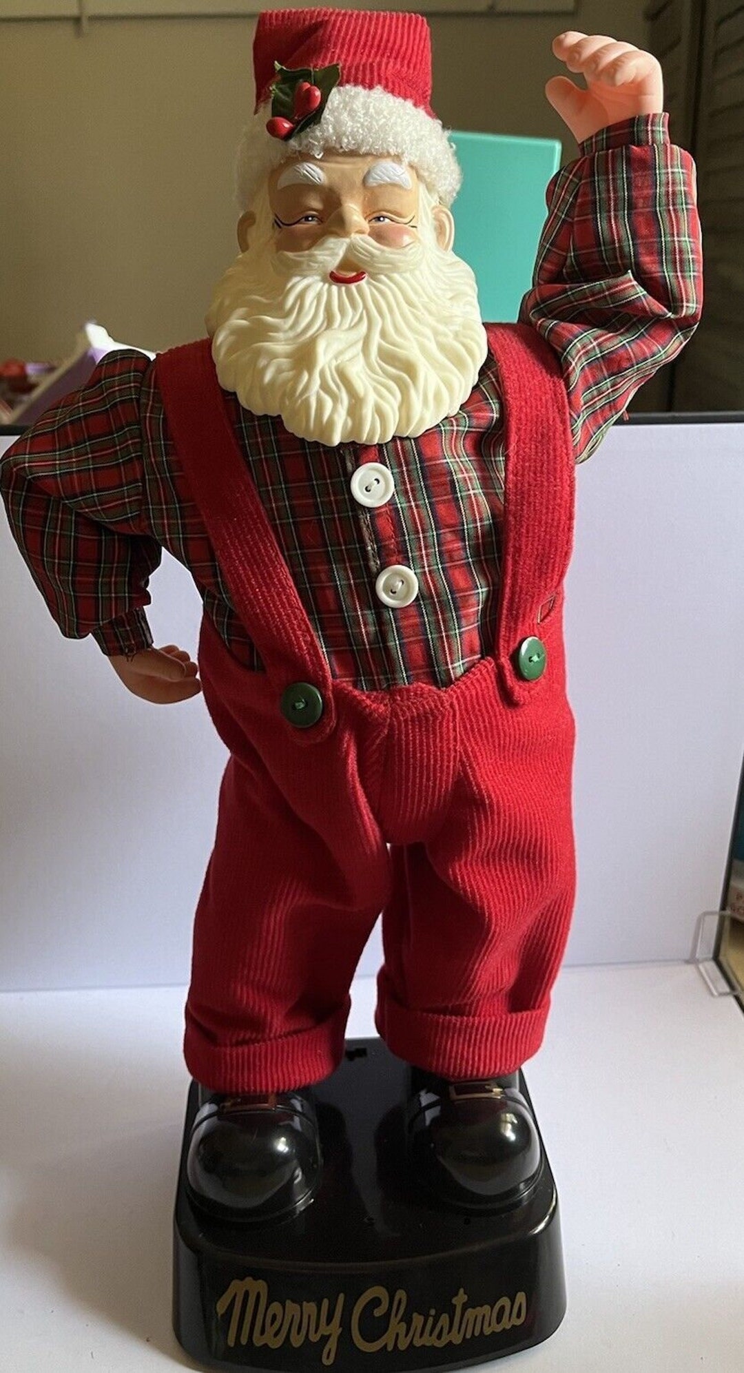 Vintage Retty Santa Claus Animated Hip Swinging Sings Santa Claus is ...