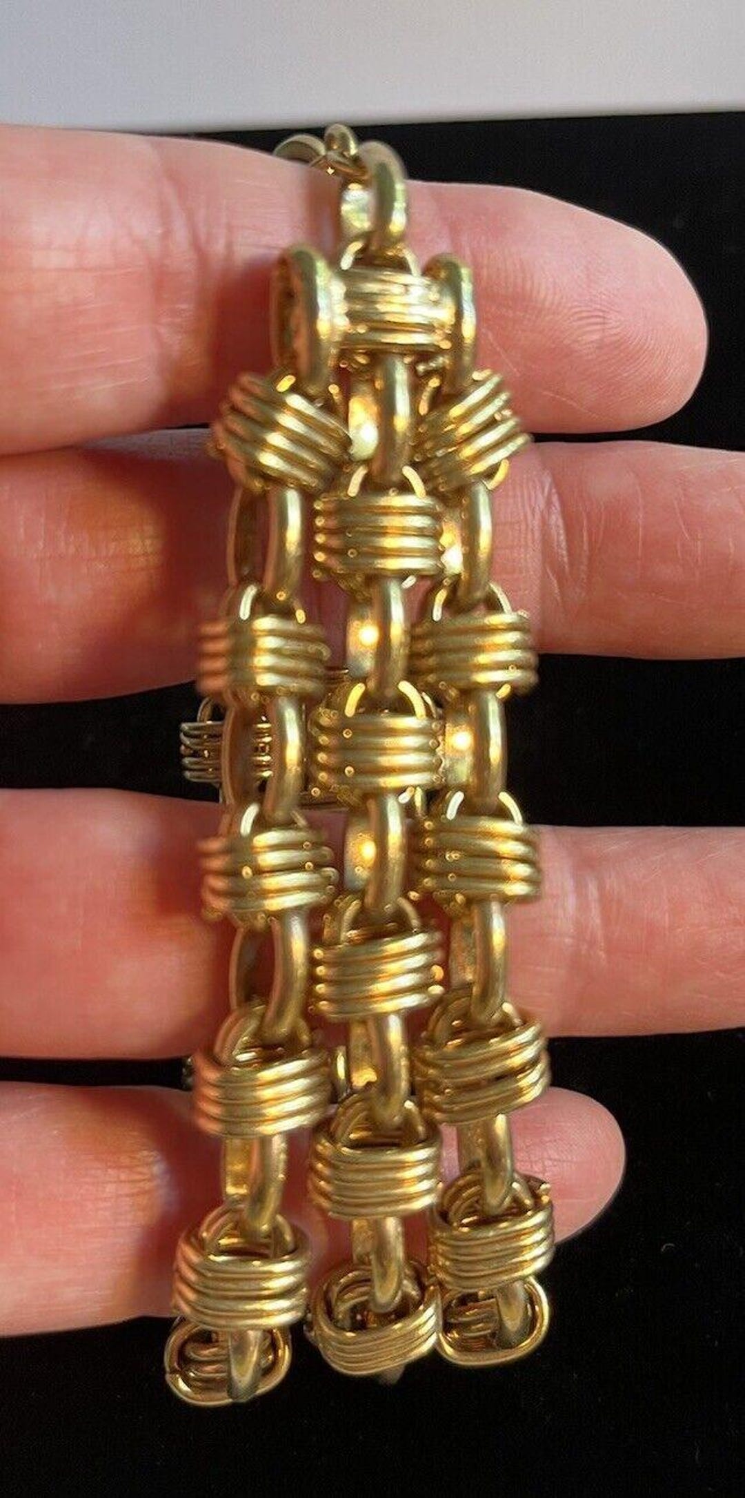 Vintage Talbots Gold Tone Triple Strand Bracelet 8.25" - Etsy