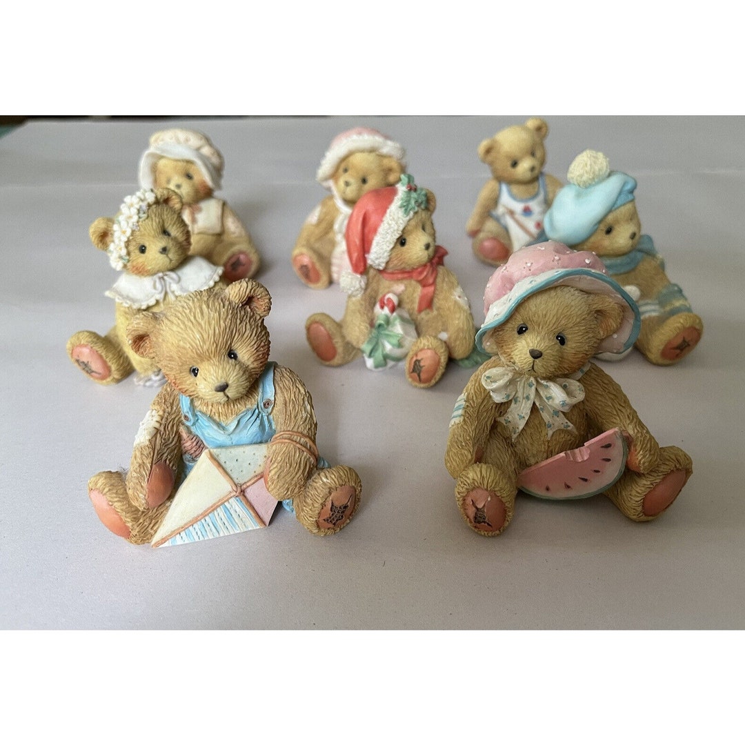 Vintage Cherished Teddies Birthday Bears Lot of 8 Enesco 1993 - Etsy