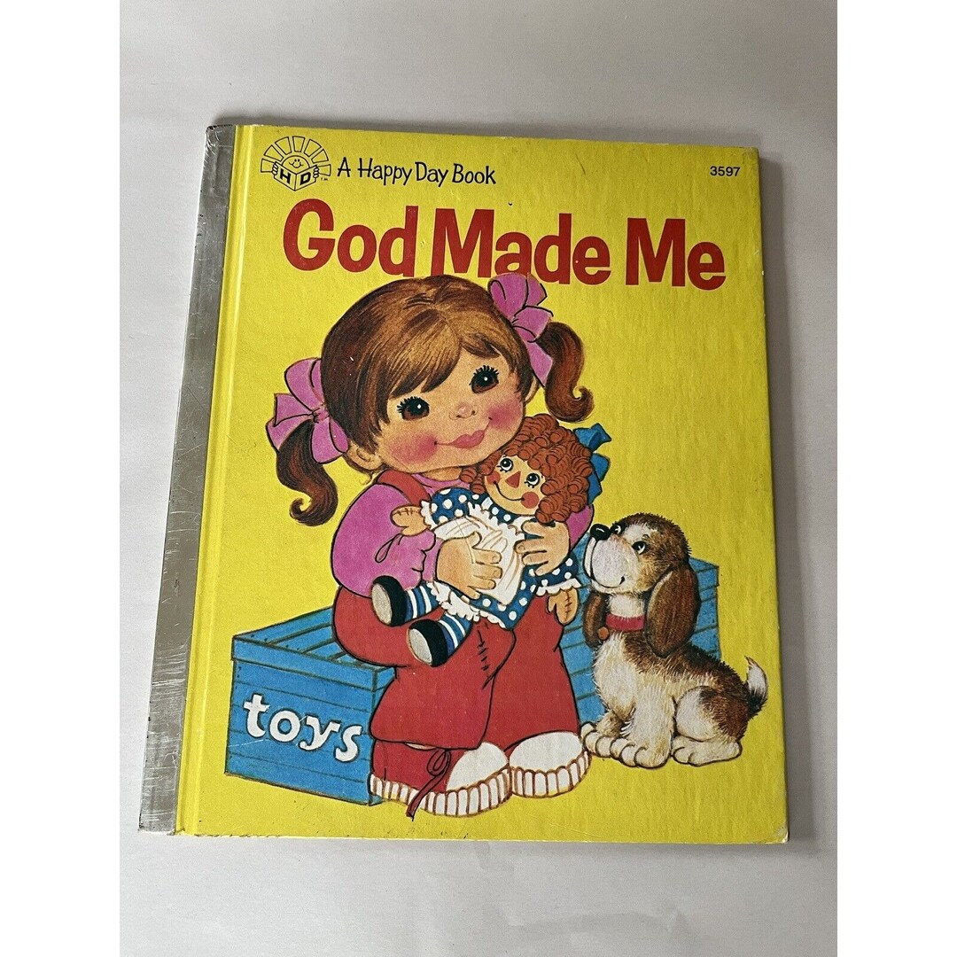 Vintage God Made Me Children's Hardcover Book A Happy Day Book 1981 - Etsy