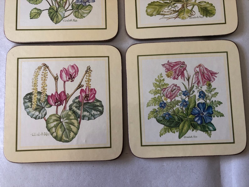 Vintage Cloverleaf Boxed Set of 6 Traditional Coasters Flowers - Etsy