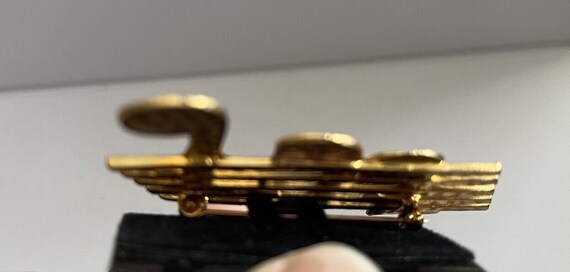 Vintage Gold Tone Musical Note Scale Staff Fashion Br… - Gem