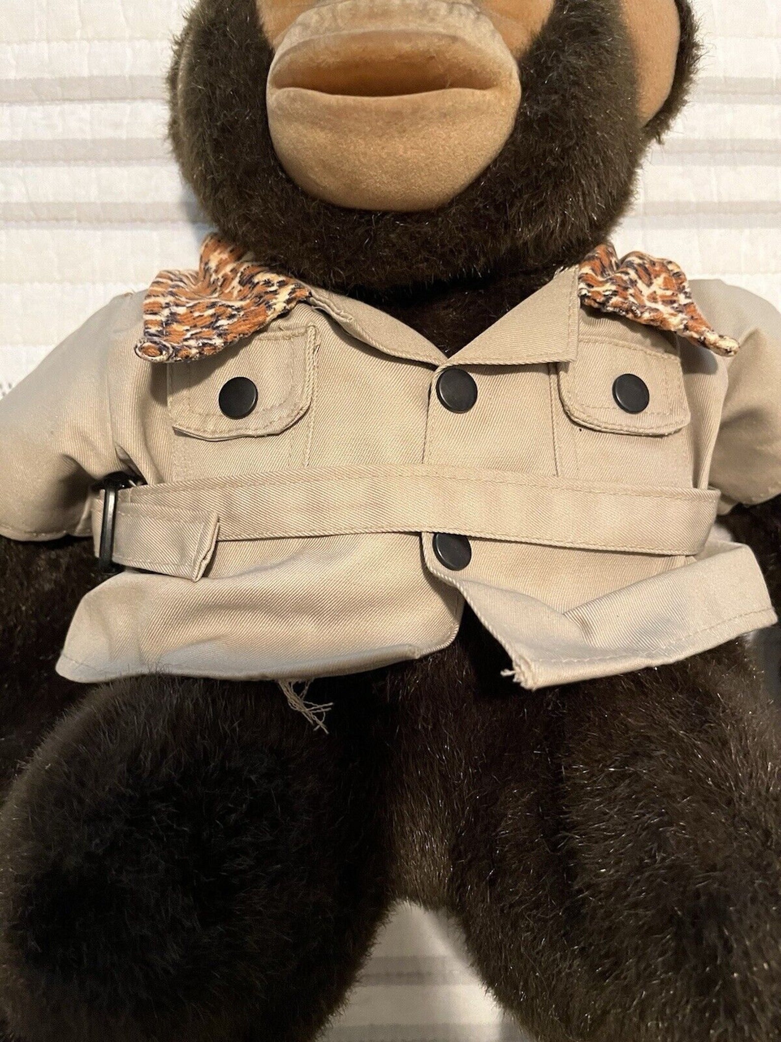 Vintage Hosung Safari Chimpanzee Hand Puppet Sitting Plush Stuffed ...