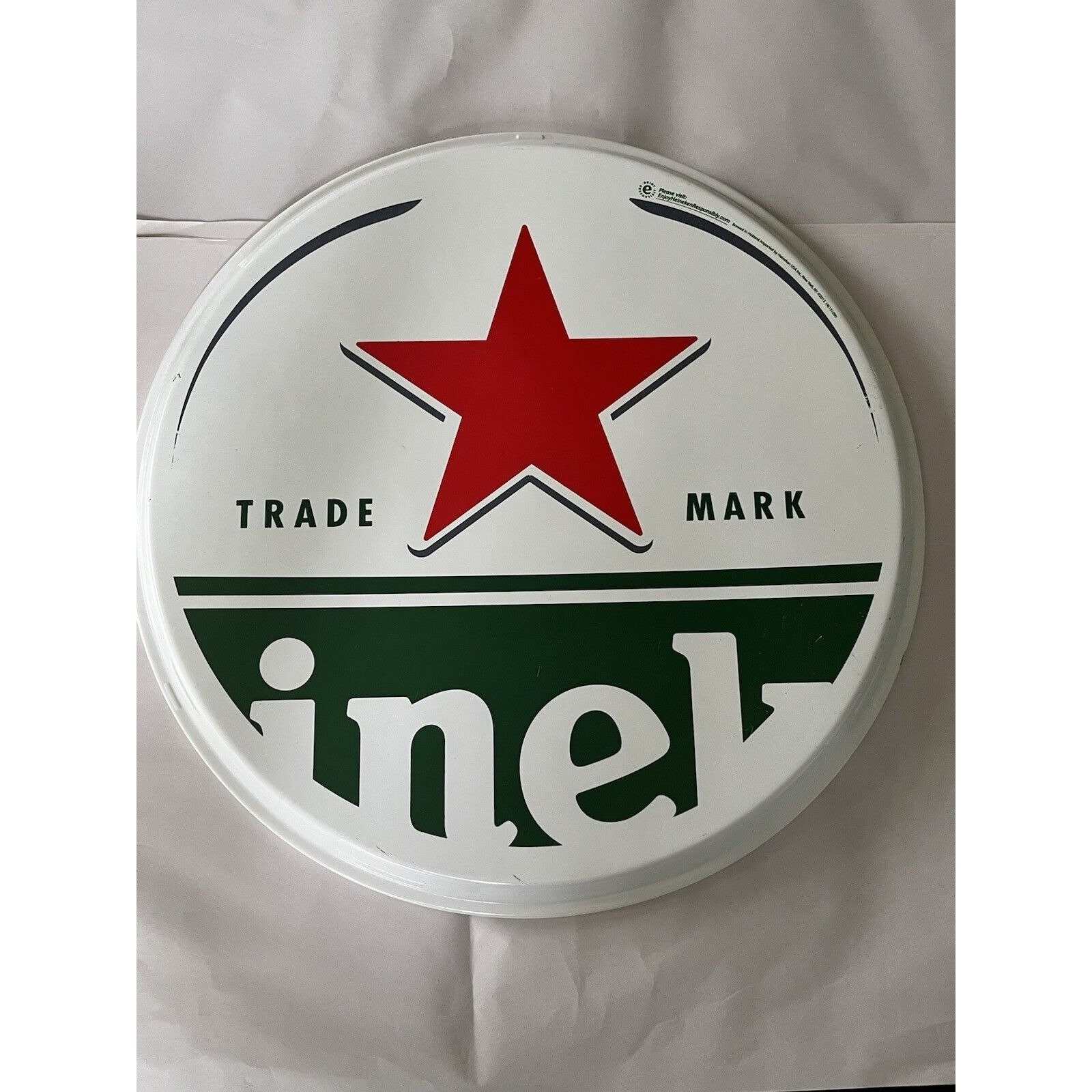 Heineken 16 Round Beer Bar Serving Tray Black Rubberized - Etsy