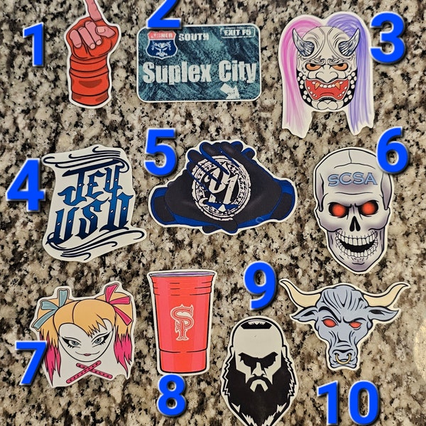 Wwe Logo Stickers - Etsy