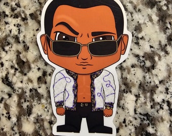 Pro Wrestler the Rock Vinyl Sticker - Etsy