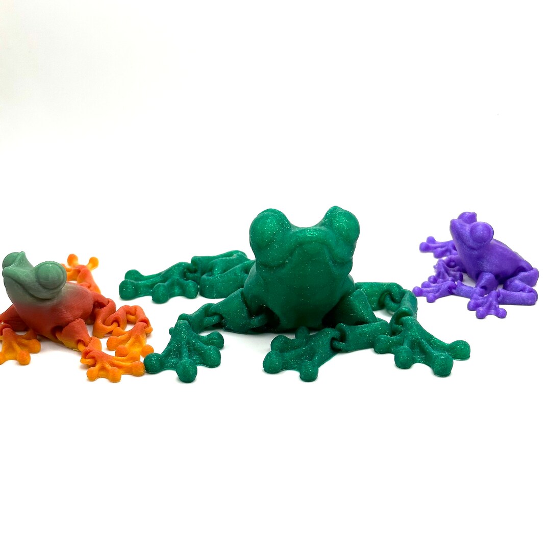 Froggy Frog Frogs / Articulated / 3D Print / Fidget / Cute / - Etsy