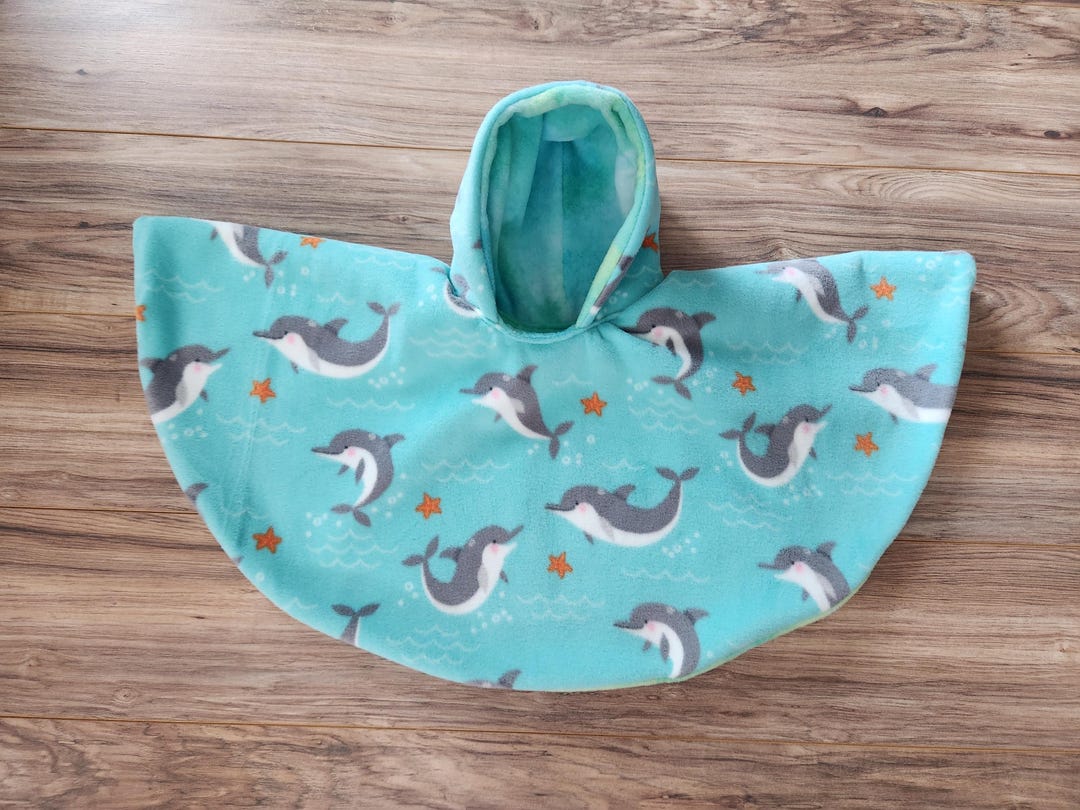 Dolphin Car Seat Poncho, Warm- Double Fleece, 6 Months to 6 Years ...