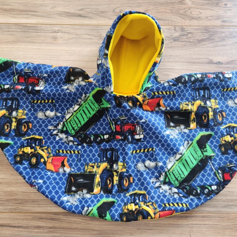 Kids Hooded Poncho Red - Etsy