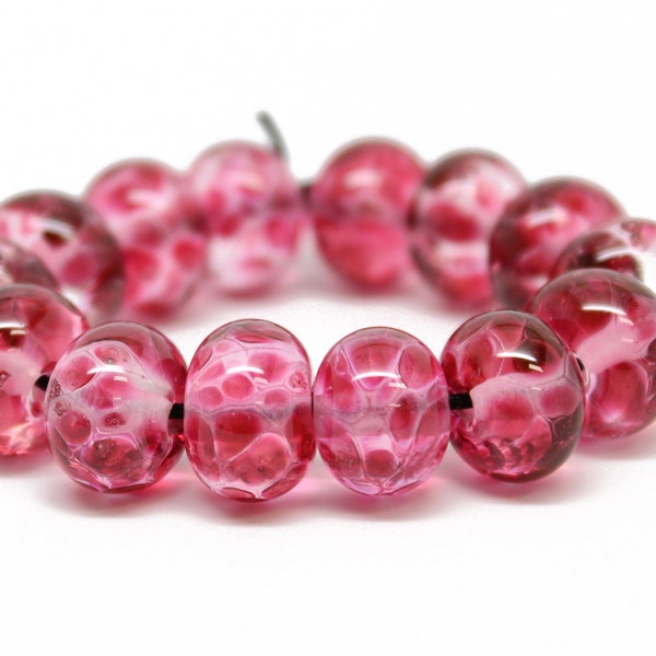 Pink Glass Beads - Etsy
