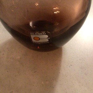 Vintage Blenko Glass Amethyst Apple Paperweight/ Handblown Glass Apple ...