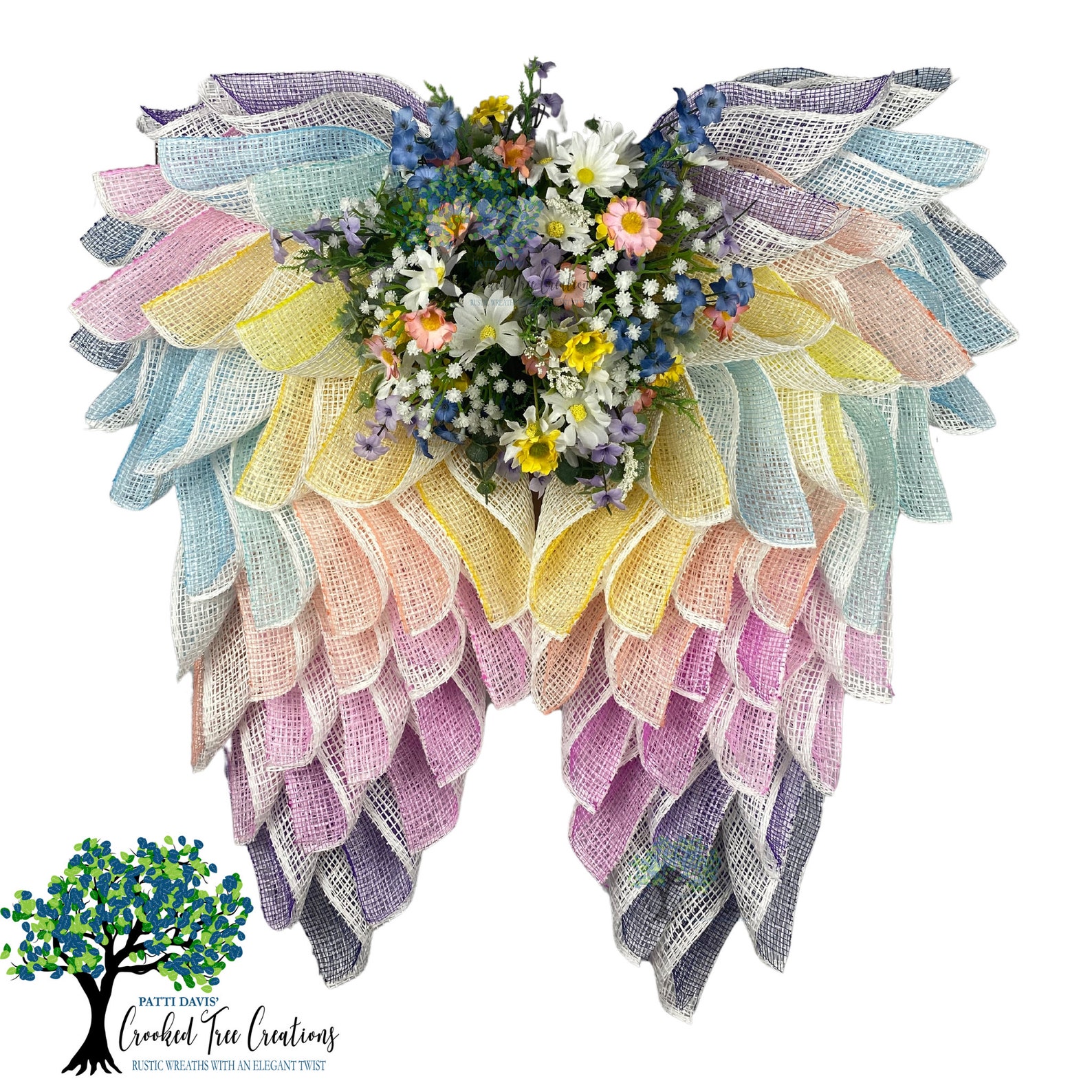 Customizable Angel Wing Wreath - Etsy