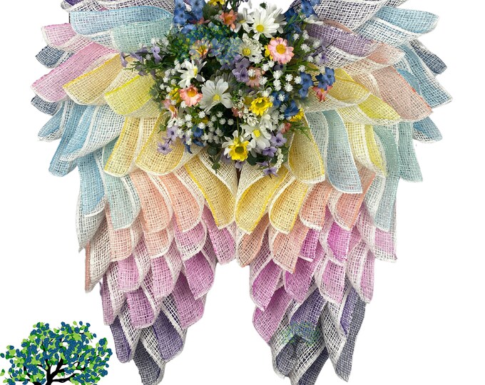 Angel Wings Wreath - Etsy