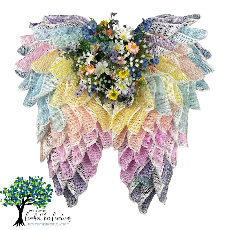 Customizable Angel Wing Wreath - Etsy
